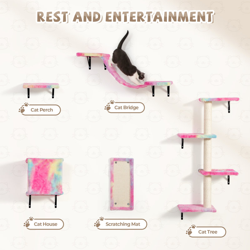 Tucker Murphy Pet™ Wall-mounted Cat Tree Shelves & Reviews | Wayfair